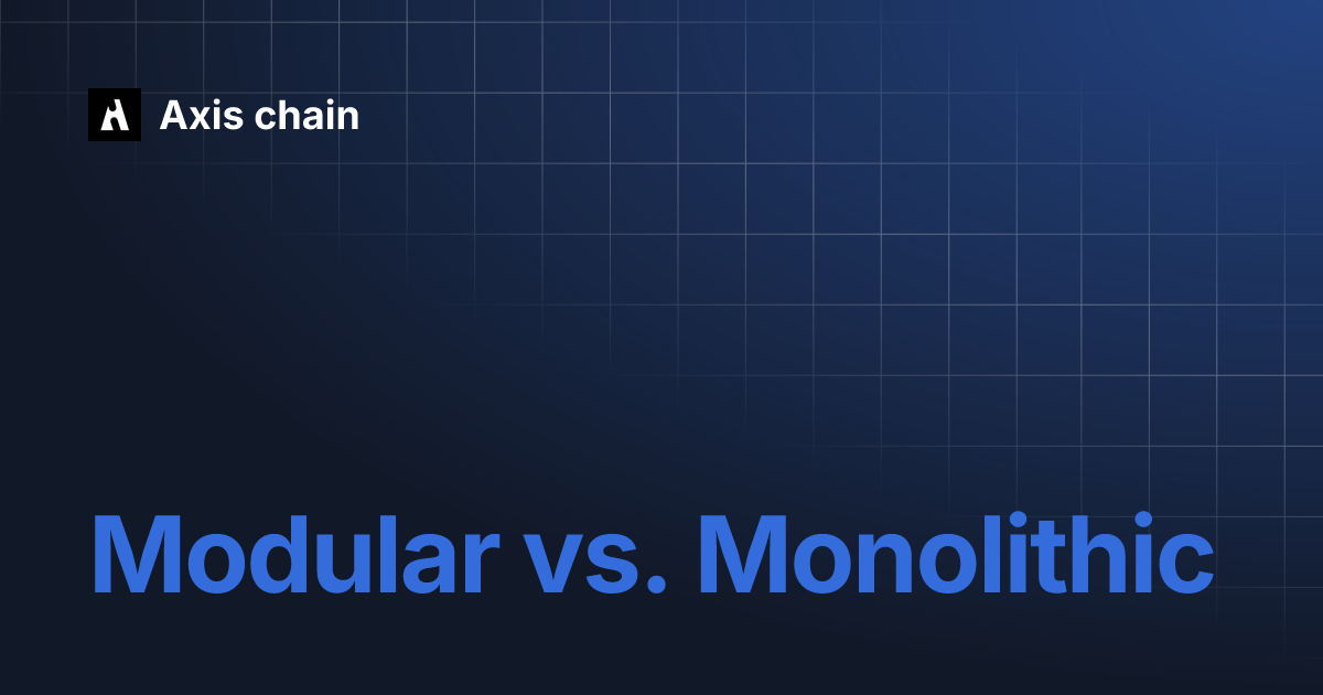 Modular vs. Monolithic | Axis chain